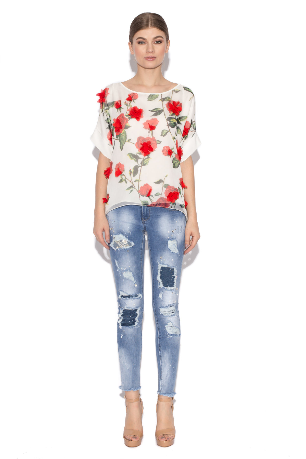 3D flower top | top8689 | NISSA